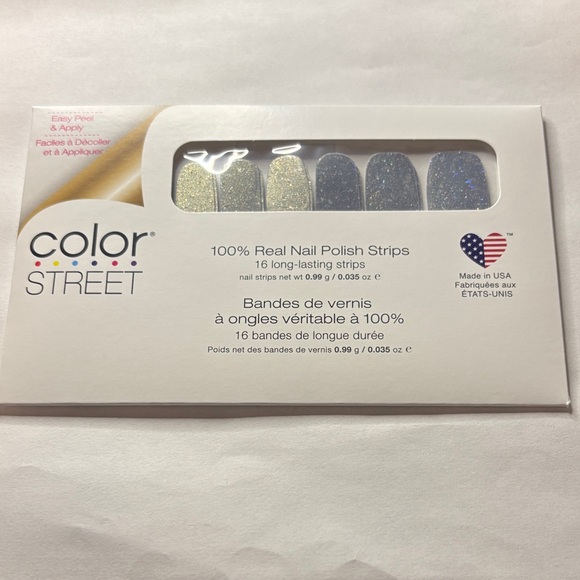 Color Street | Makeup | Color Street Glittering Gold And Blue Nail ...